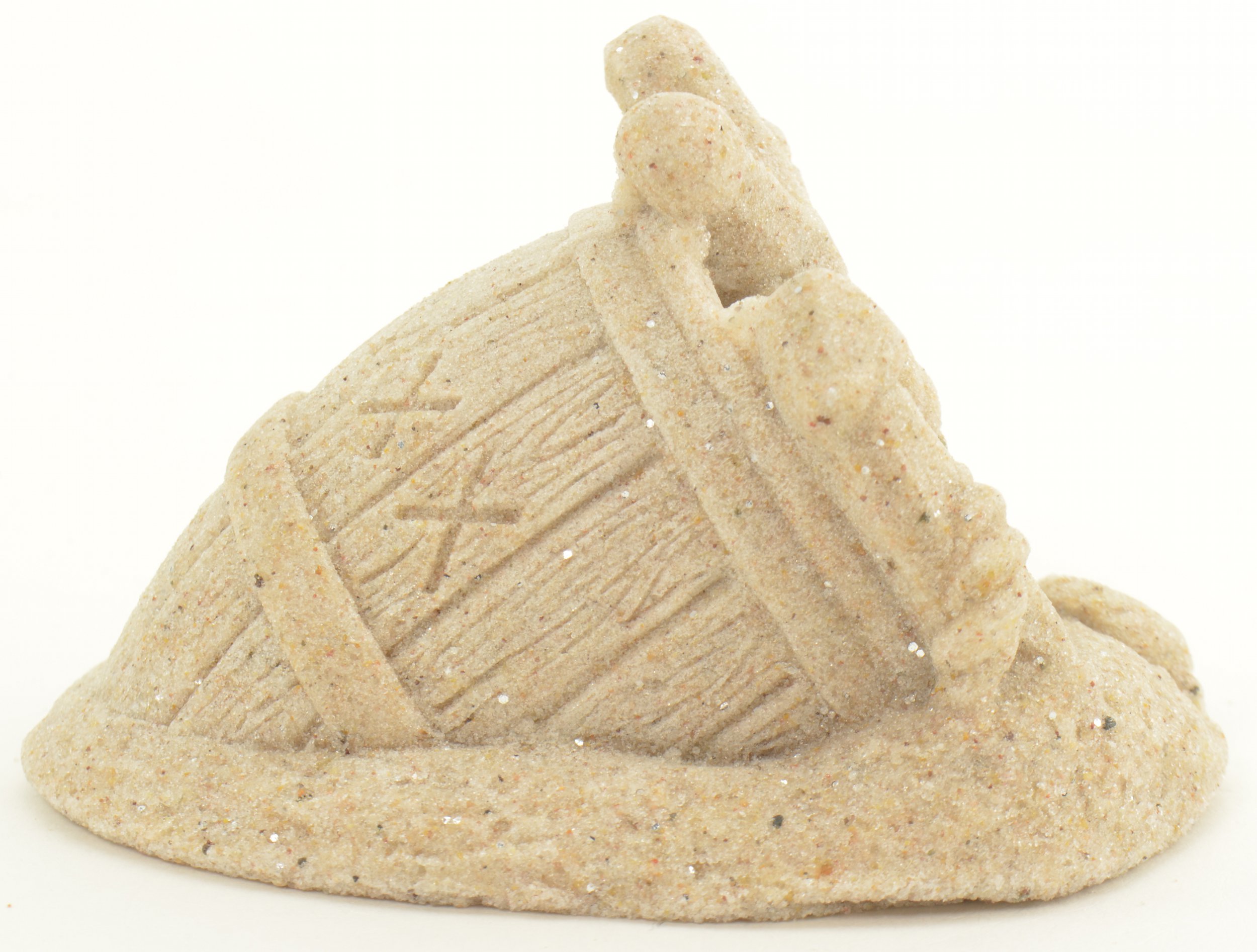 SAND-DECO Sand Sculpture Figurine - Anchor & Barrel - 2" Tall