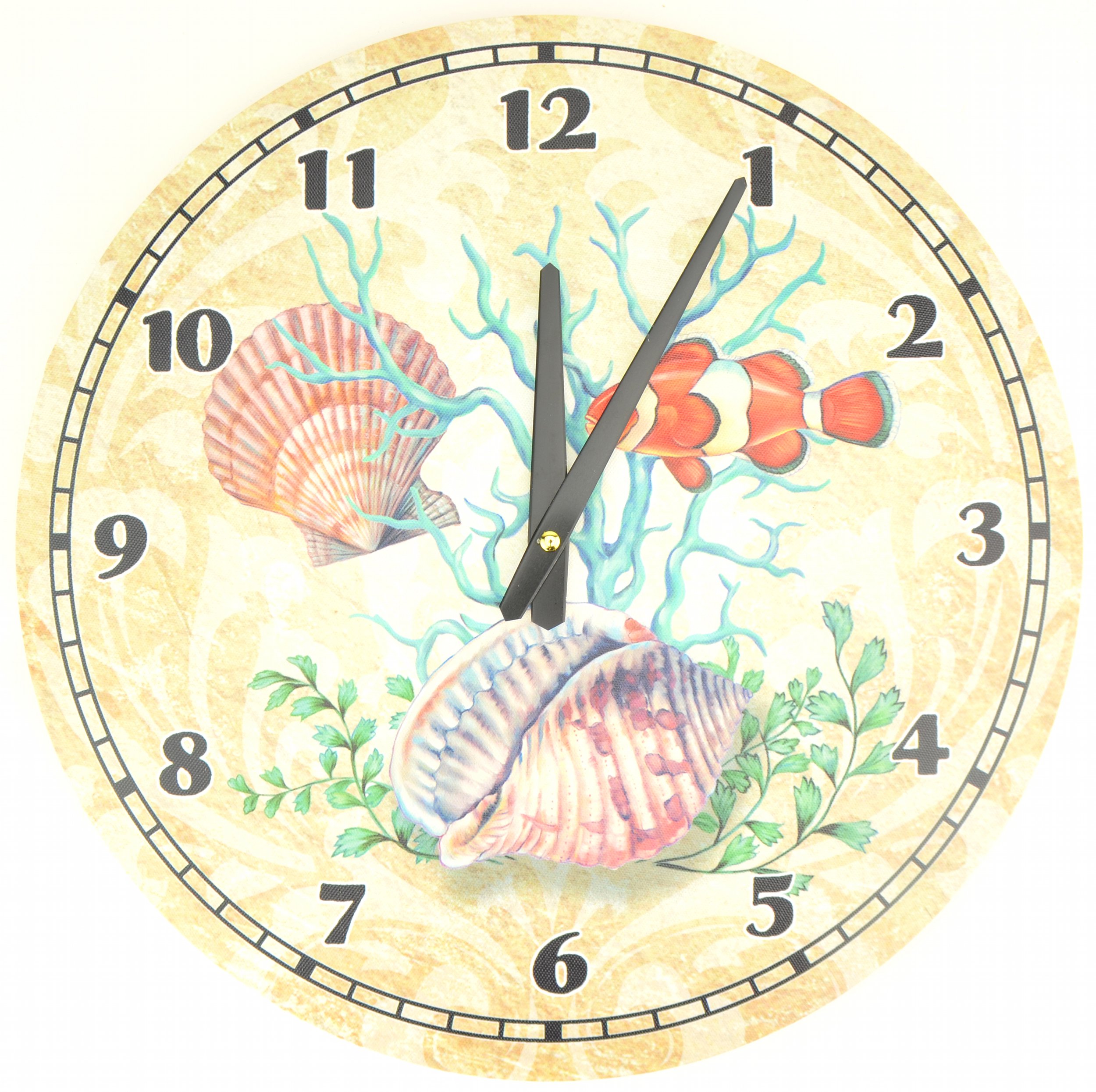 Wall Clock | Fish Clock, Seashell Clock