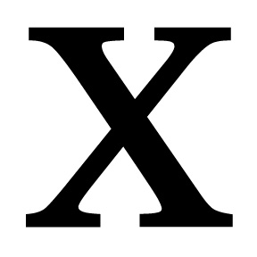 x symbol small