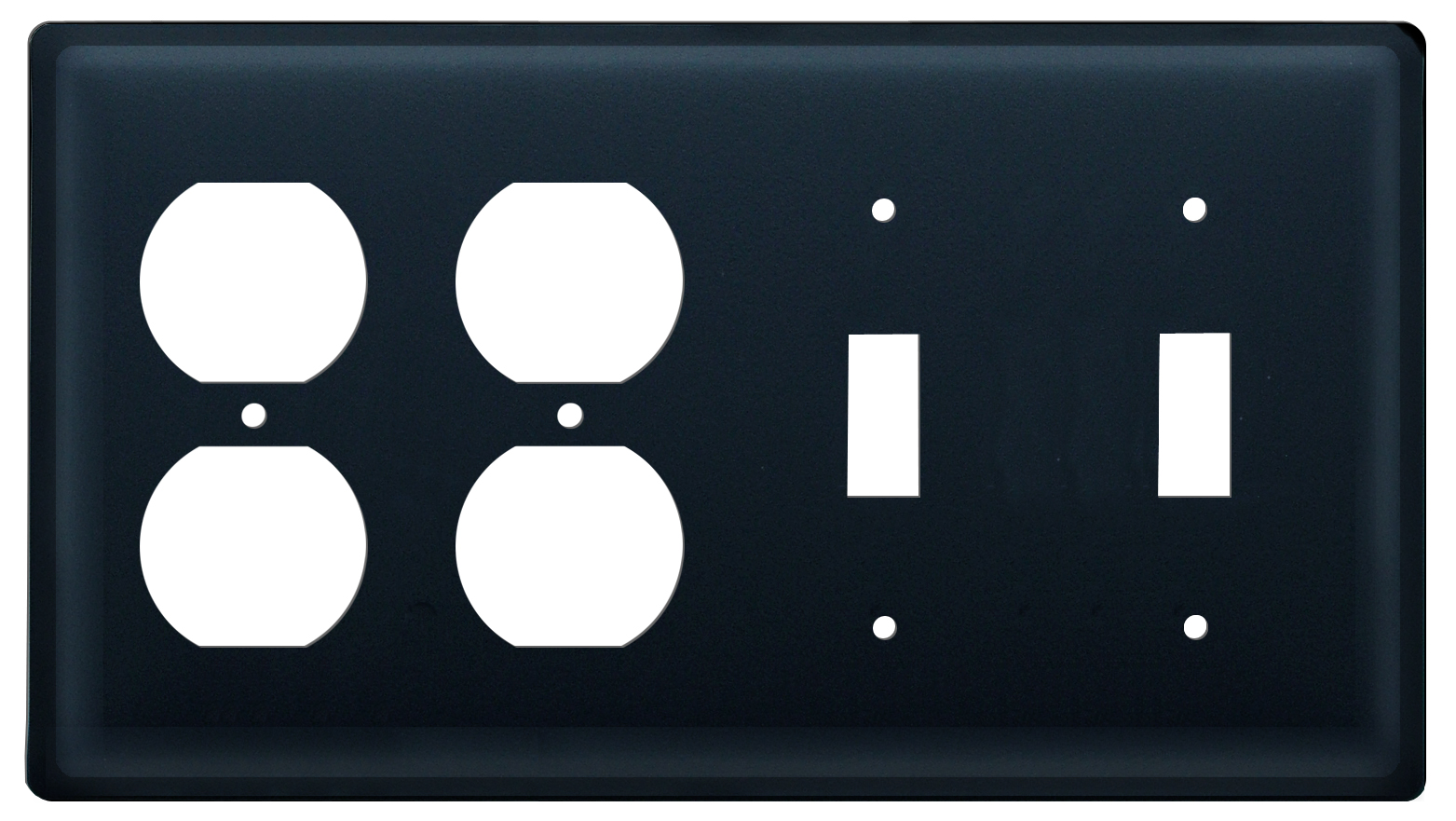 Plain - Double Outlet and Double Switch Cover
