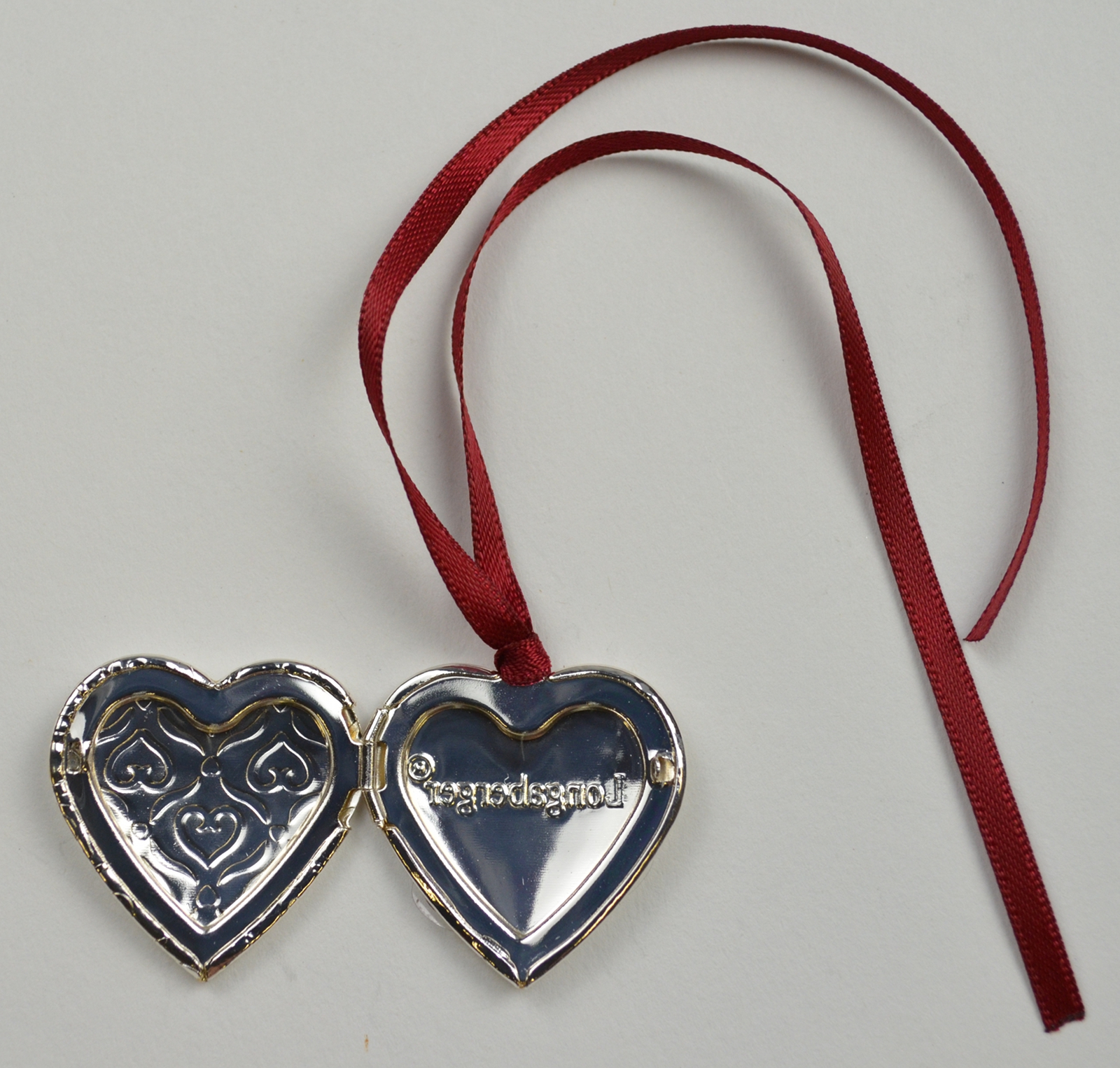 Longaberger 2008 Sweetheart Locket Pewter Tie-On